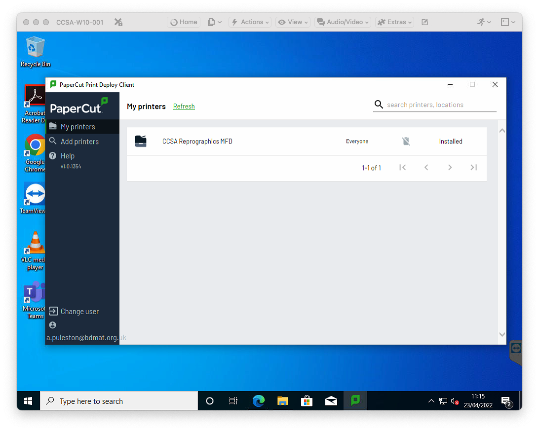 Installing printers on your computer – BDMAT IT Support