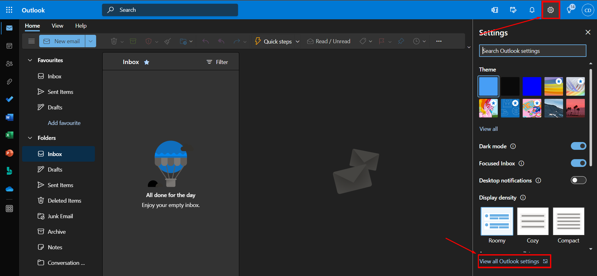Edit Notification settings on Outlook Web – BDMAT IT Support
